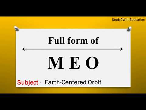 MEO ka full form | Full form of MEO in English | Subject - Earth-centered orbit
