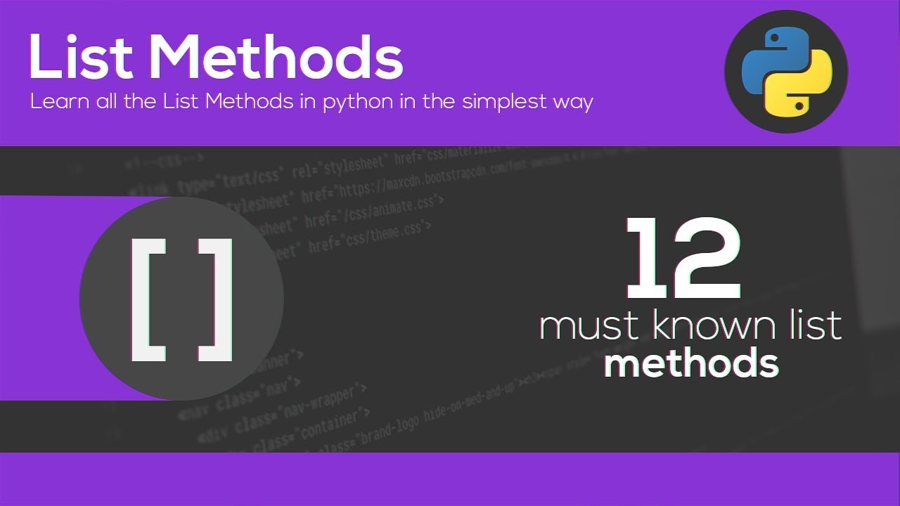 Python Lists Tutorial | List Methods in python (2020)