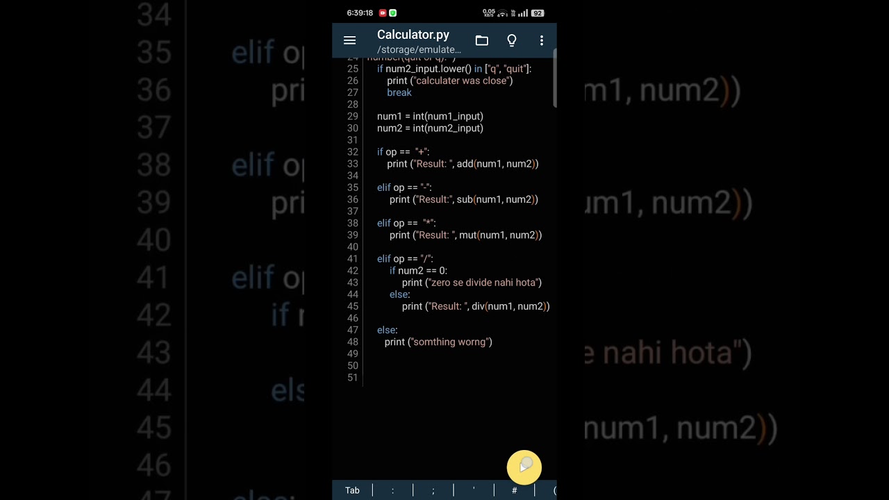 Python Calculator Project 🔢 | Beginners FriendlyBuild a Simple Calculator in Python | Coding Short