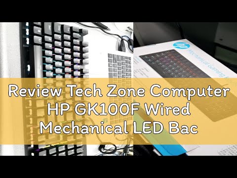 Review Tech Zone Computer HP GK100F Wired Mechanical LED Backlight Full Sized Gaming Keyboard (BLUE