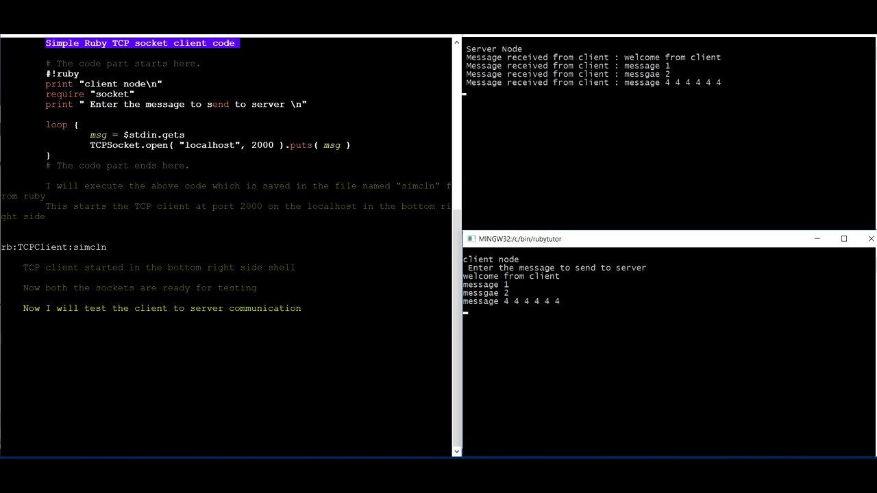 Ruby very simple socket