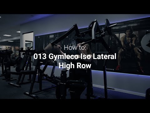 Seated Row Machine - 013 ISO Gymleco Lateral High Seated Row Machine ...