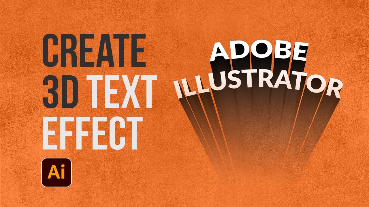 3D Editable Text Effect | Adobe Illustrator