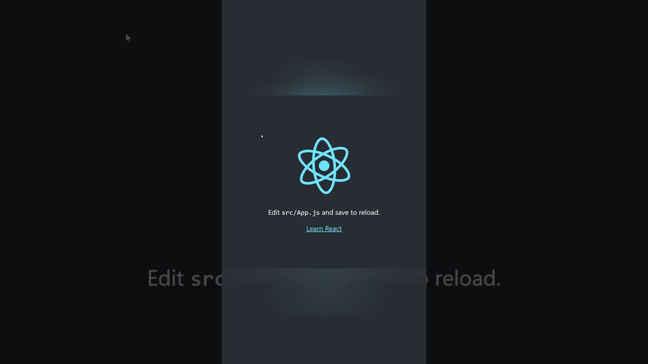 Fastest Way To Create A React Project In Visual Studio Code #reactjs #shorts #programming #coding