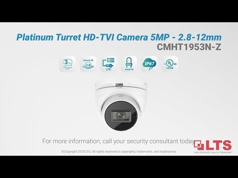 LTS Platinum, Product Overview: Motorized Varifocal Turret HD-TVI Camera - 5MP - CMHT1953N-Z