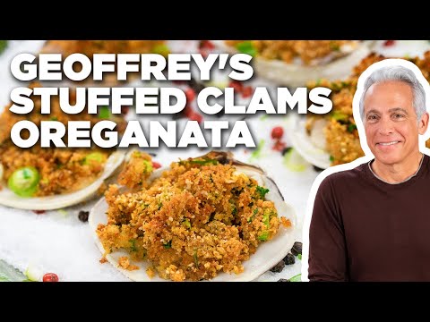 Geoffrey Zakarian's Stuffed Clams Oreganata with Harissa | The Kitchen | Food Network