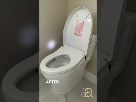 Before & After pics of the master bathroom and powder room by Anamaria Atias Design