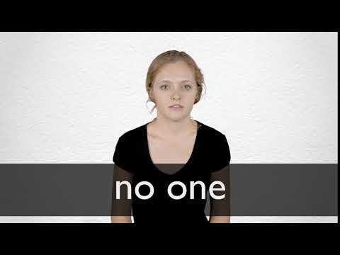 NO ONE definition and meaning | Collins English Dictionary