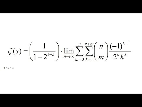 Riemann zeta function formula