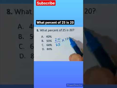 What percent of 25 is 20 #percentage_short_trick #smartstudy #gre #nts #css #exampreparation #css