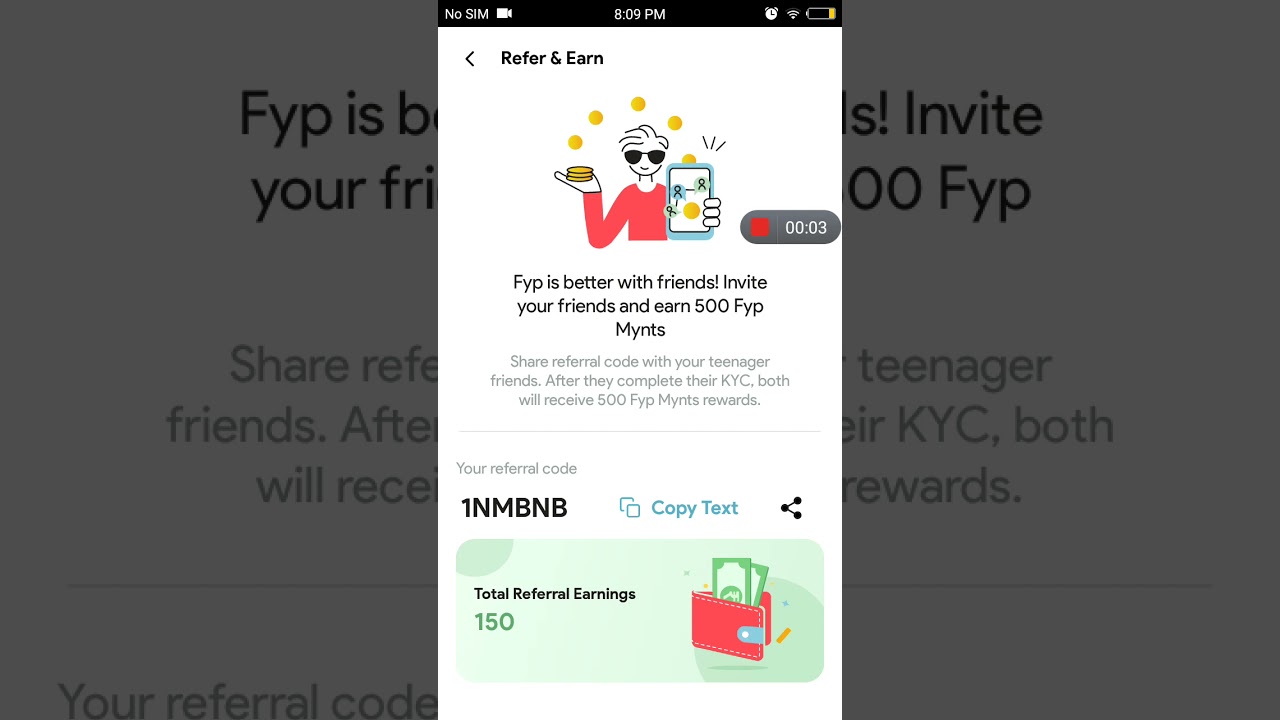 fyp app new referral code