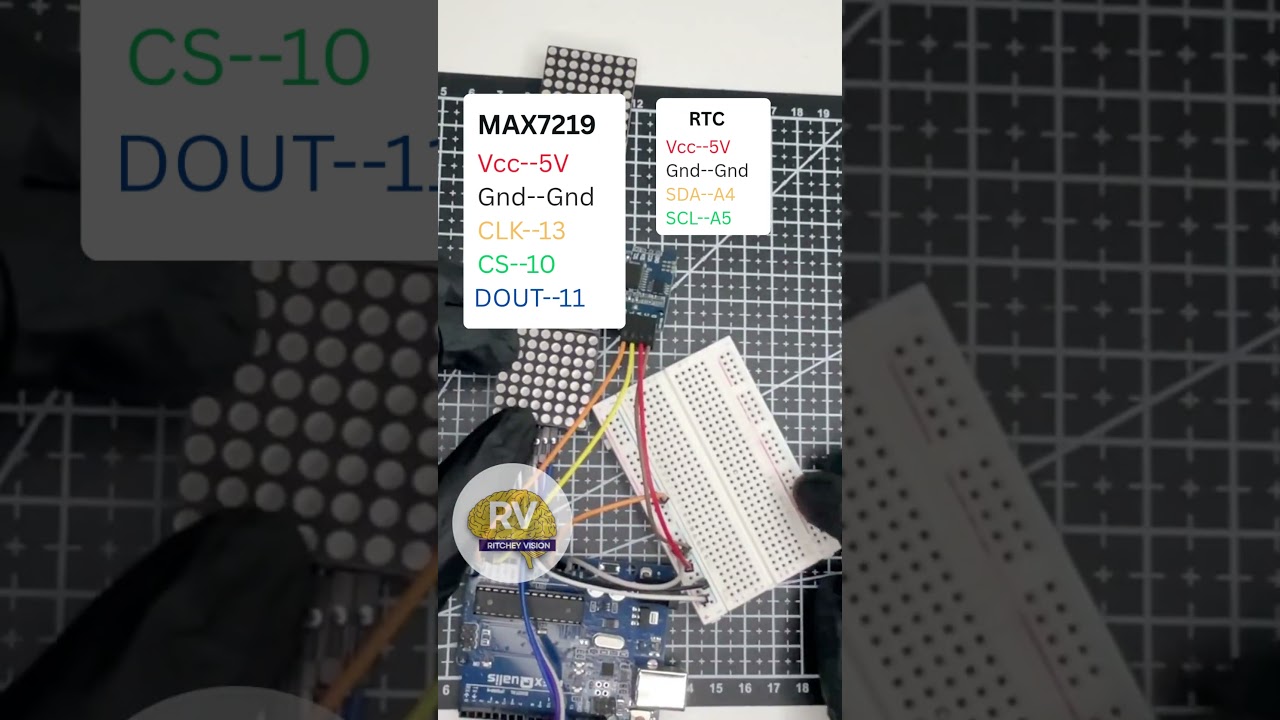 Clock Using Arduino  Code: https://github.com/SekhSahabaj/Clock-based-on-Arduino-max7219-DS3231
