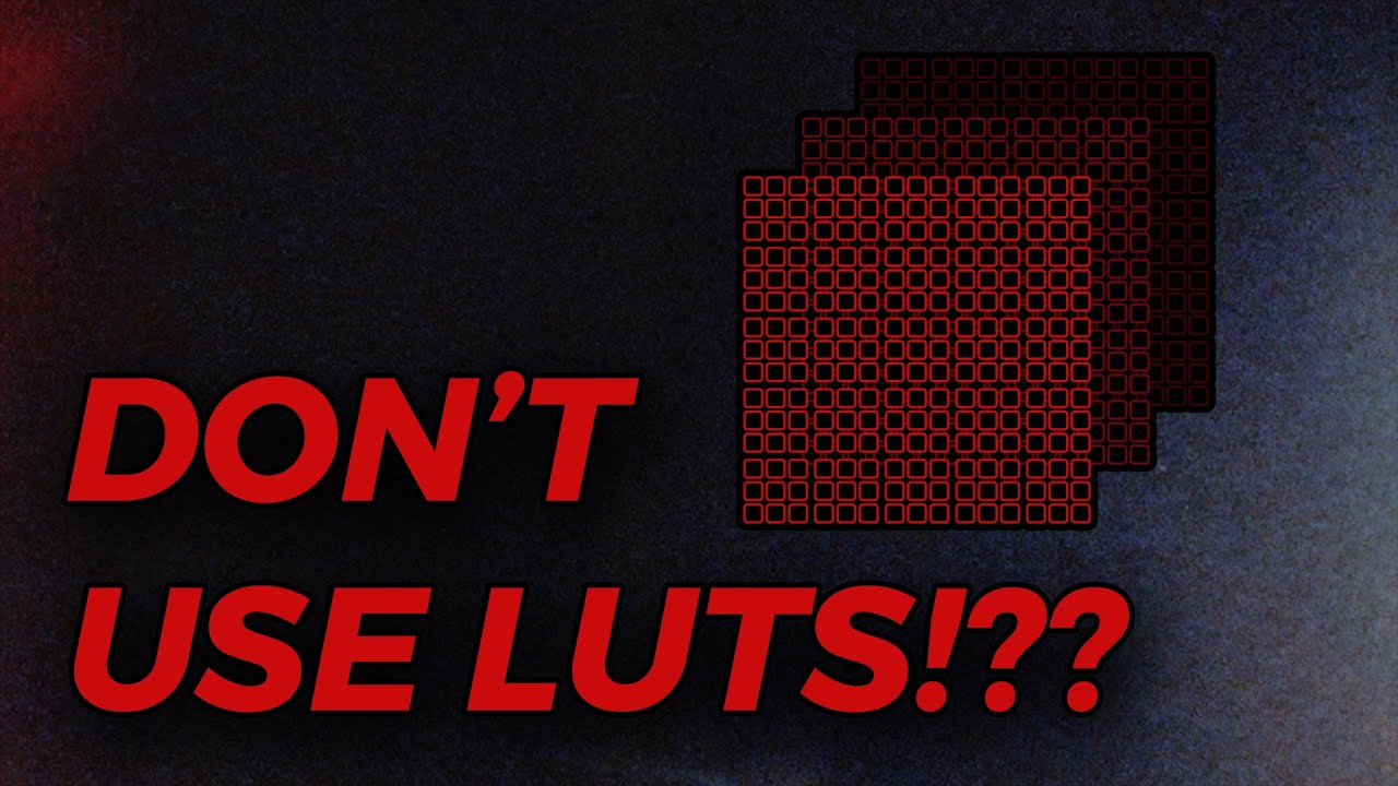 You MUST do this when using LUTs!