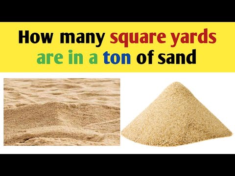 How many square yards are in a ton of sand