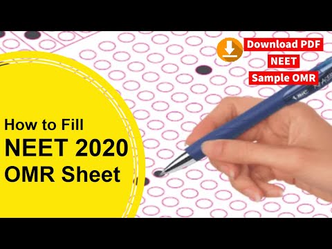 Tips to Fill NEET 2020 OMR Sheet Fast - Download NEET OMR Sample pdf