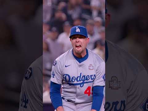 Blake Treinen was HYPED after this strikeout #mlb #baseball #Dodgers #yankees #Worldseries
