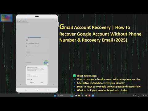 Gmail Account Recovery | How to Recover Google Account Without Phone Number & Recovery Email (2025)✅