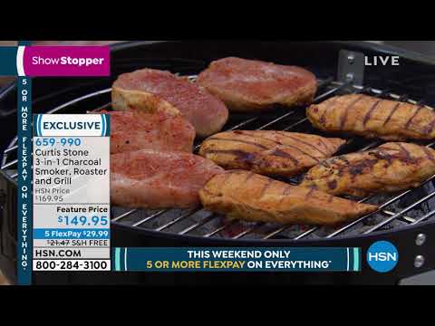 Curtis Stone 3in1 Charcoal Smoker, Roaster and Grill