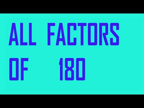 All factors 0f 180 By prime factorization method