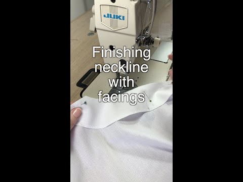 How to finish bateau neckline with facing
