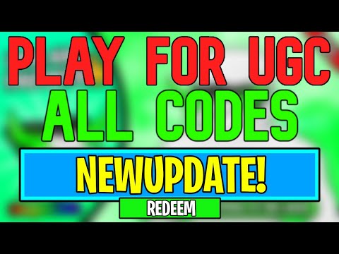 Play For UGC Codes | Roblox Play For UGC Codes (May 2024)