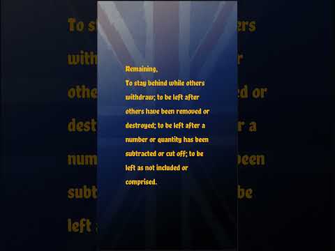 Remaining Pronunciation & Meaning British English #english #pronunciation #britishaccent