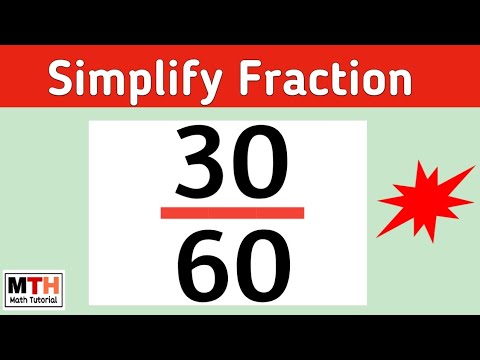 How to simplify 30/60 in simplest form, simplifying fractions