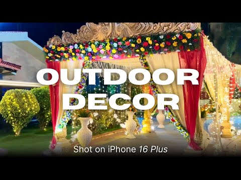 Shot on iPhone 16 Plus || Hyderabad Outdoor Indian Wedding Decor
