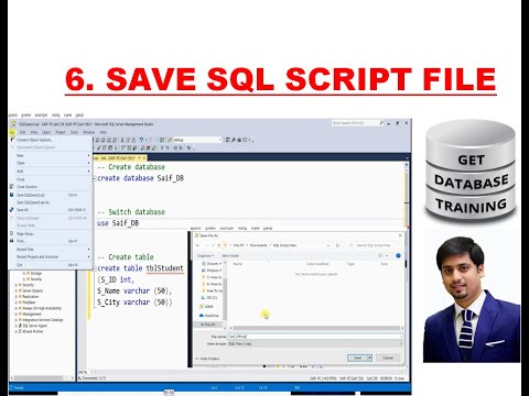 How to Save an SQL Script File