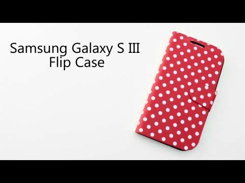 Samsung Galaxy S III Flip Case in Red with Polka Dots Video Review