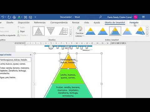 Cómo insertar gráficos SmartArt en Word.