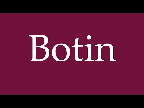 How to Pronounce ''Botin'' (Messenger) Correctly in German
