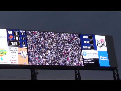 Winnipeg Blue Bombers intro to opening kickoff 2013