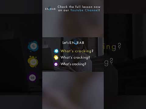 What’s cracking?
