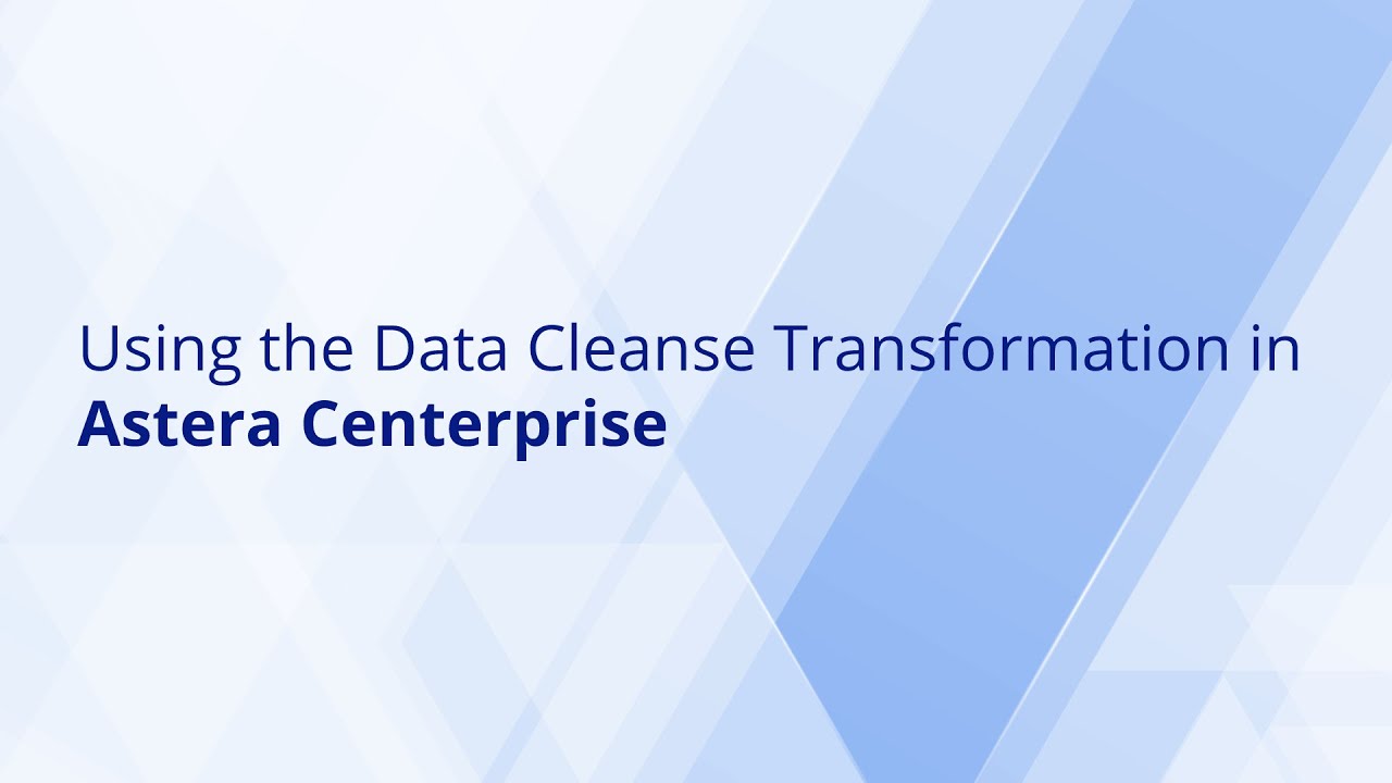Data Cleanse Transformation Tutorial in Astera Centerprise
