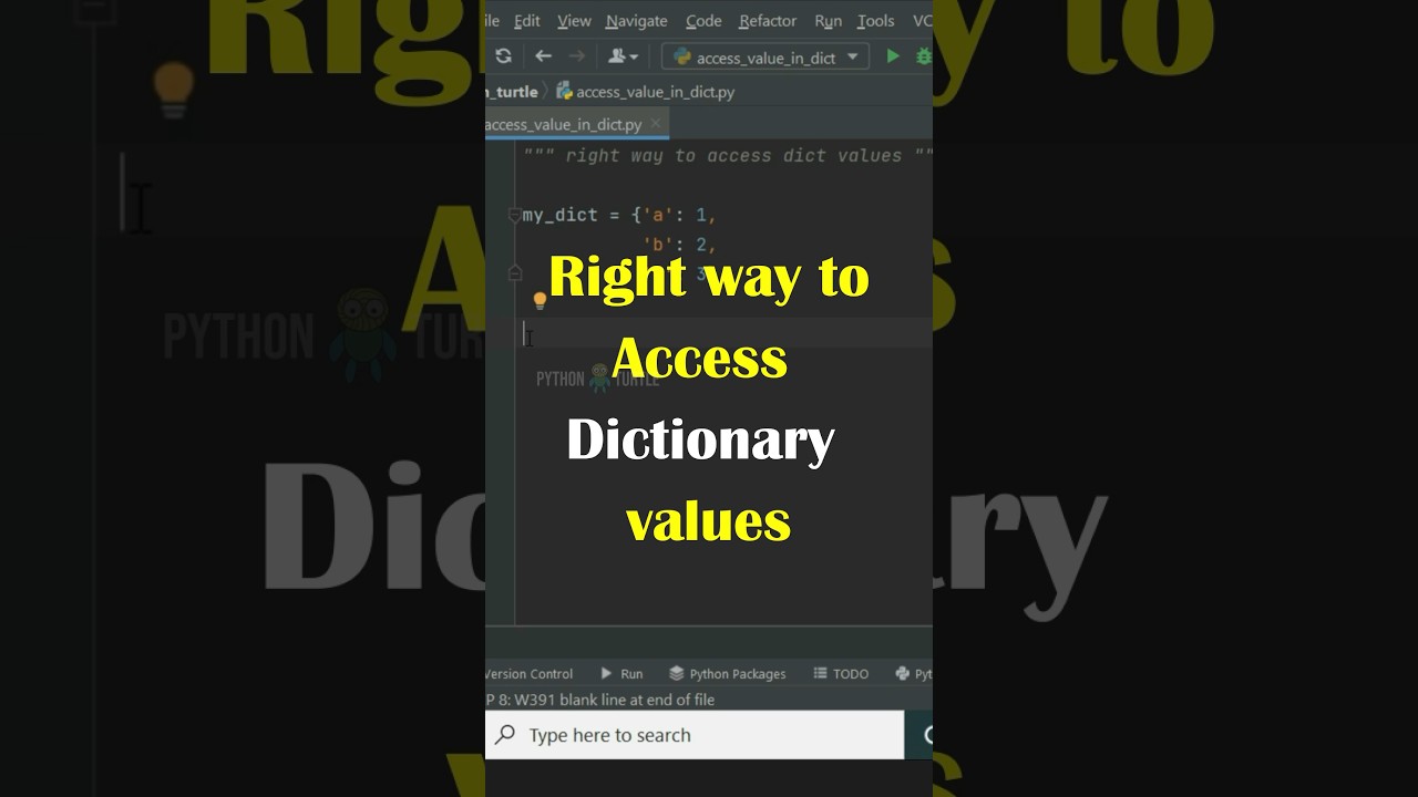 How do you access values in Dictionary #code #python #programming