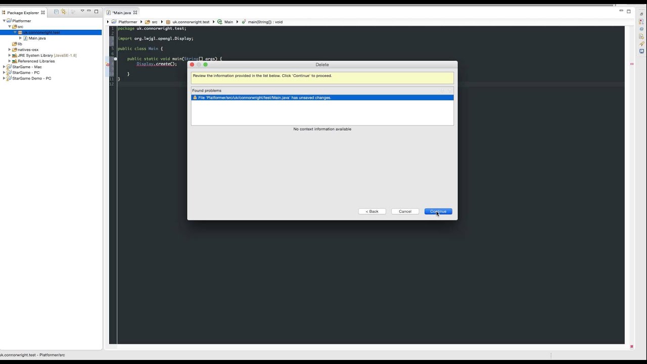 How To Java: Platformer using LWJGL #1 - Set up