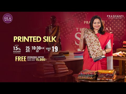 GSF - Launch 19/40 | Printed Silk Sarees | Up to 15% OFF | Free International Shipping