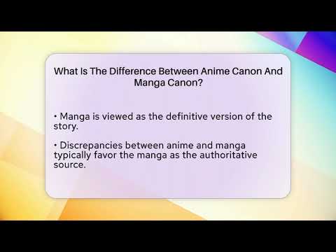 What Is The Difference Between Anime Canon And Manga Canon? - Japan Past and Present