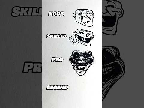 Troll Face Drawing What's yout Level ๐ค #shorts #drawing #anime