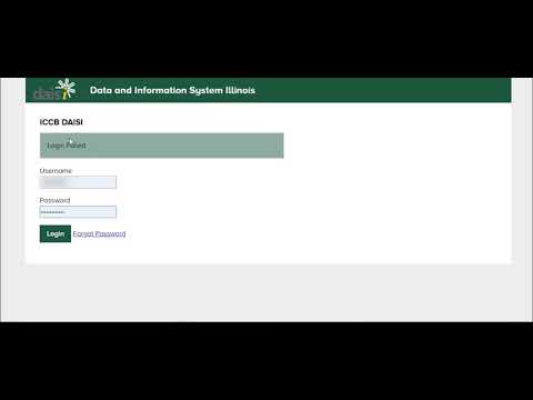 DAISI 2.0 User Guide: Logging In