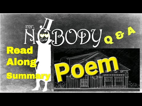 English Poetry - Mr.Nobody - Summary- Comprehension #Smart Class 💥#Read #Speak#Comprehend #efl #esl
