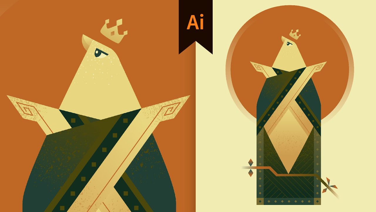 Bird Digital Illustration - Full Process in Adobe Illustrator