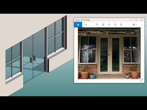Revit Exercise (Day 159) - Use curtain wall to model existing windows and doors