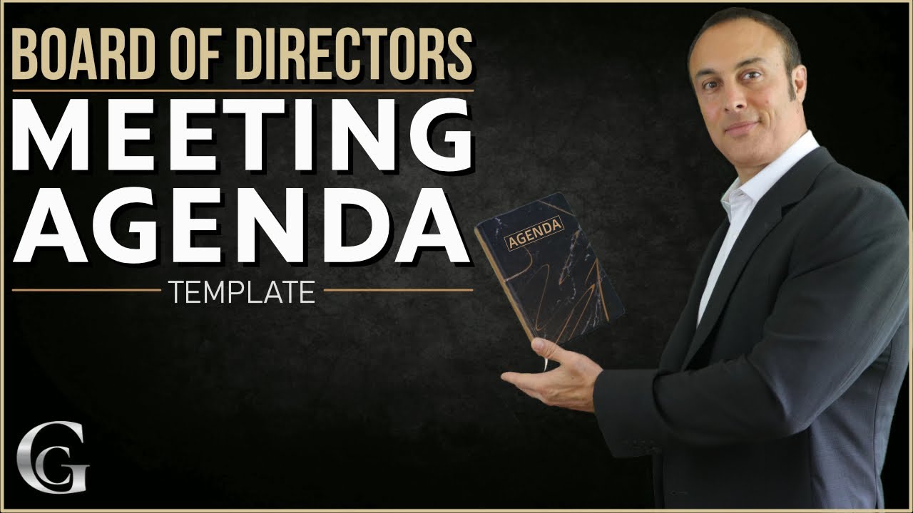 Board Of Directors Meeting Agenda Template