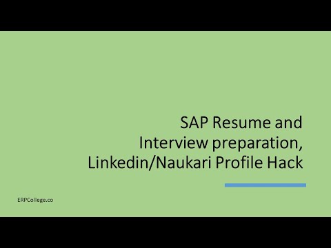 How to land a SAP Consultant job as fresher? (Resume, Interview, Linkedin Guide)