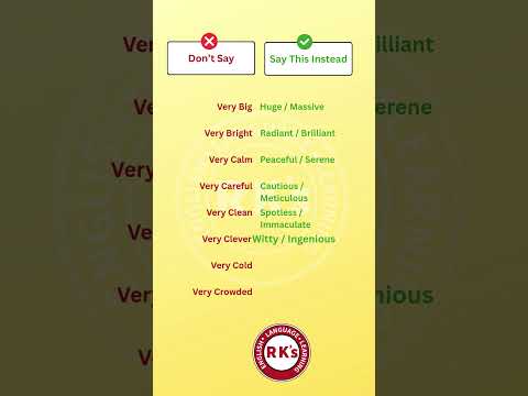 Stop Saying โVeryโ! Speak Smarter English Daily | Basic vs Advanced Vocabulary #easyenglisheveryday