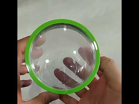 Clear Top Plastic Storage Jars with Colored Lids for Food Packaging Cosmetic Cream Container