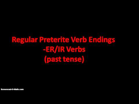 Songs to Remember Preterite Spanish Endings