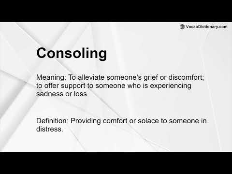 Consoling Meaning